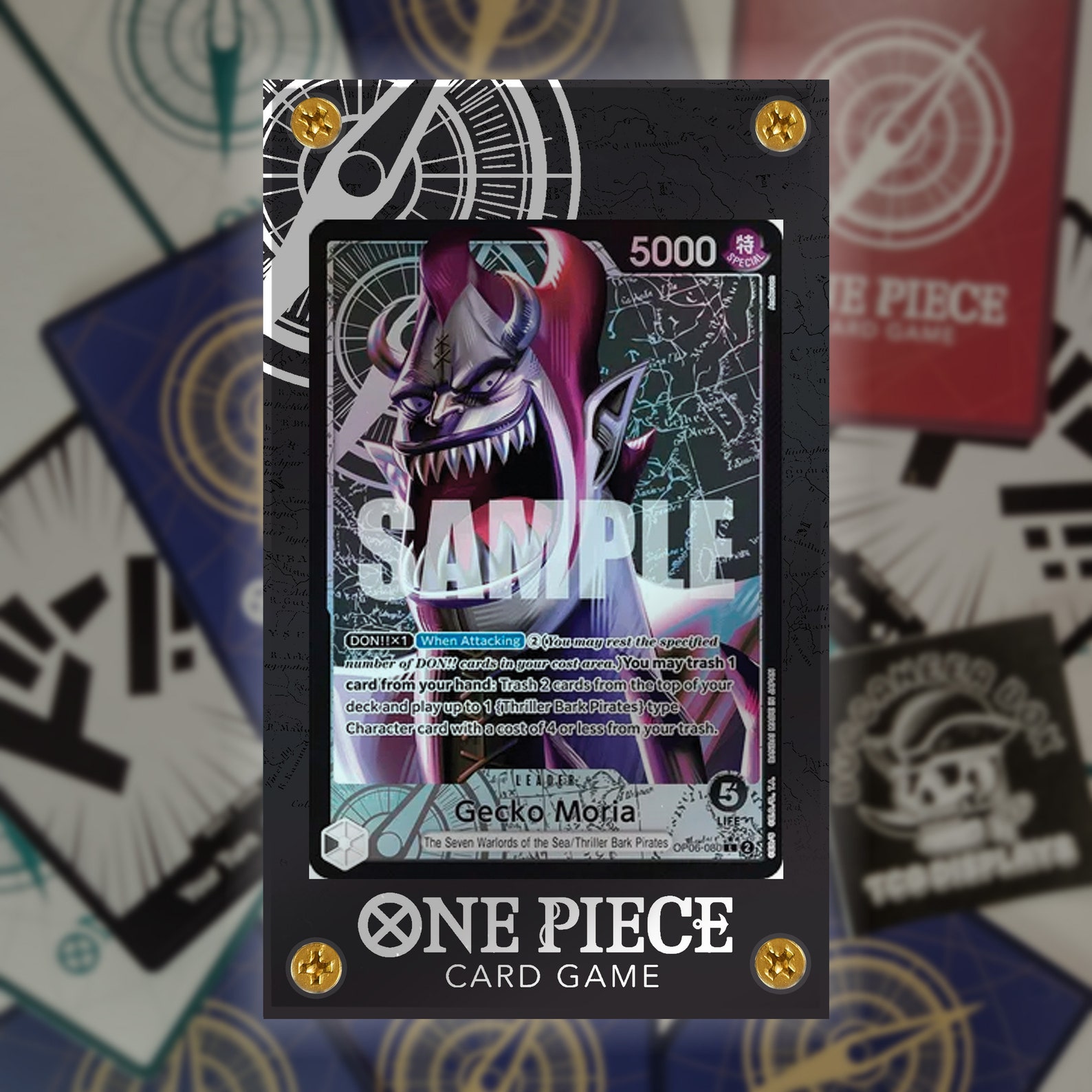 BLACK CARD DISPLAY | One Piece Trading Card | Card Not Included - Etsy