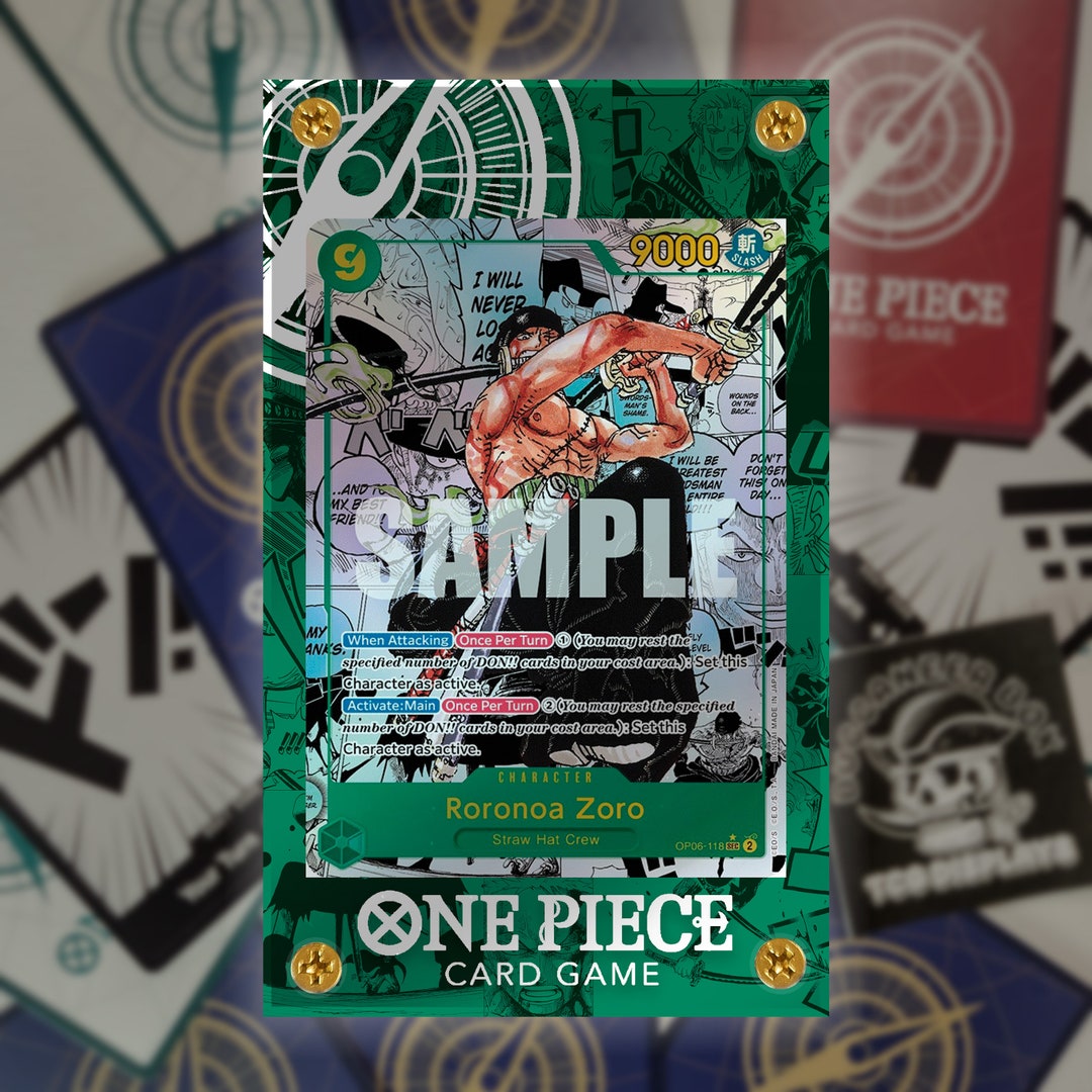 ZORO MANGA Display| One Piece Trading Card | - Etsy