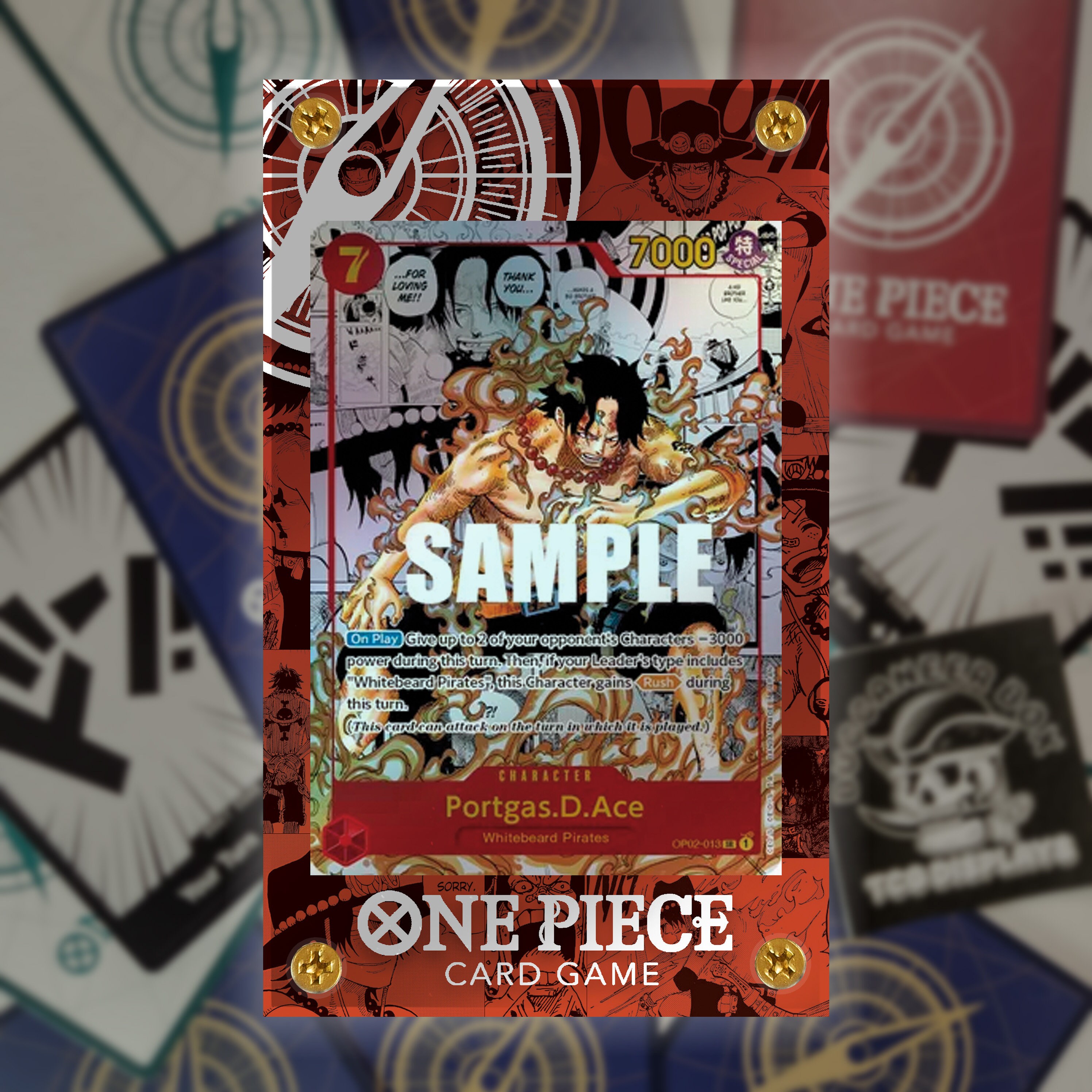 ACE MANGA Display| One Piece Trading Card | - Etsy