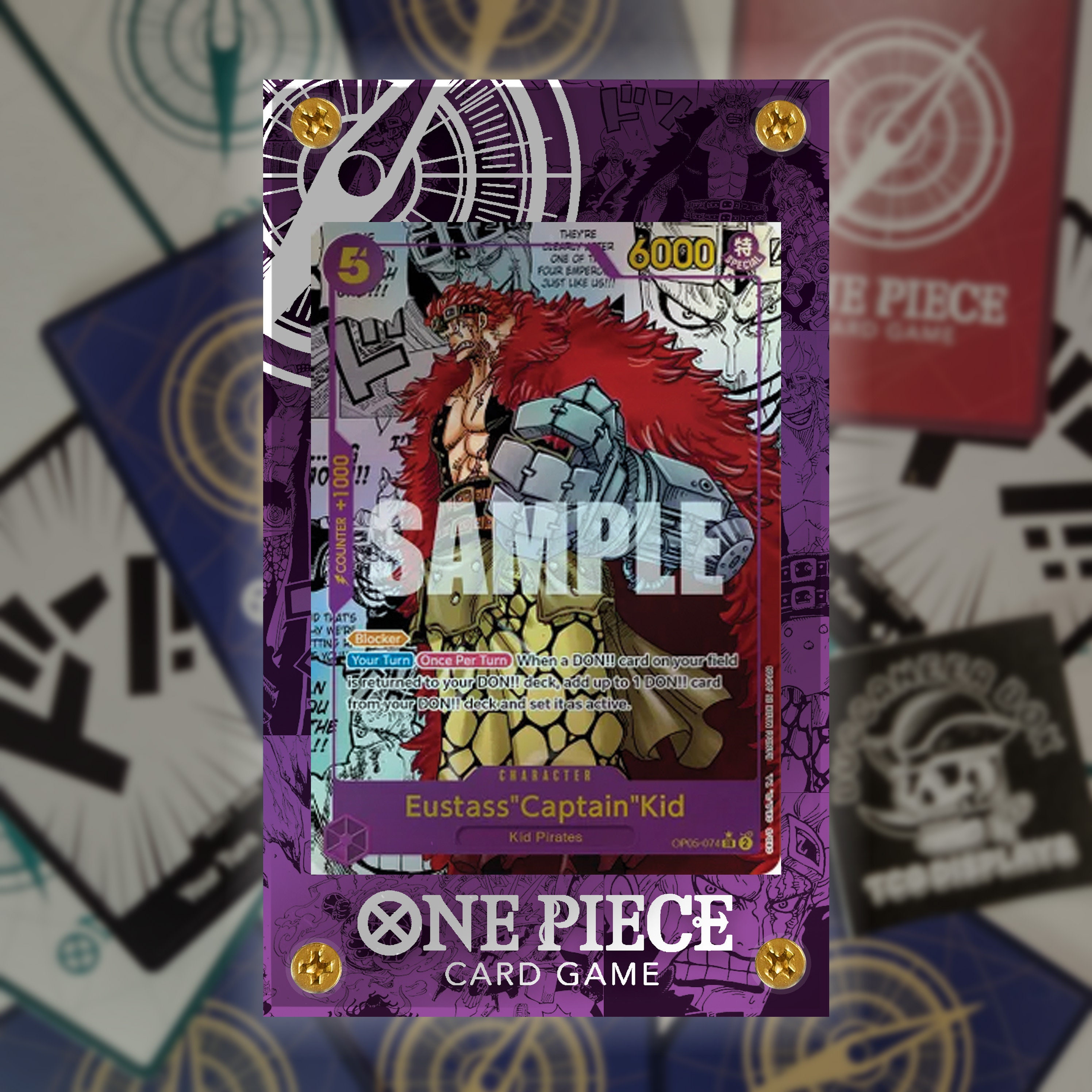 EUSTASS KID MANGA Display| One Piece Trading Card | - Etsy