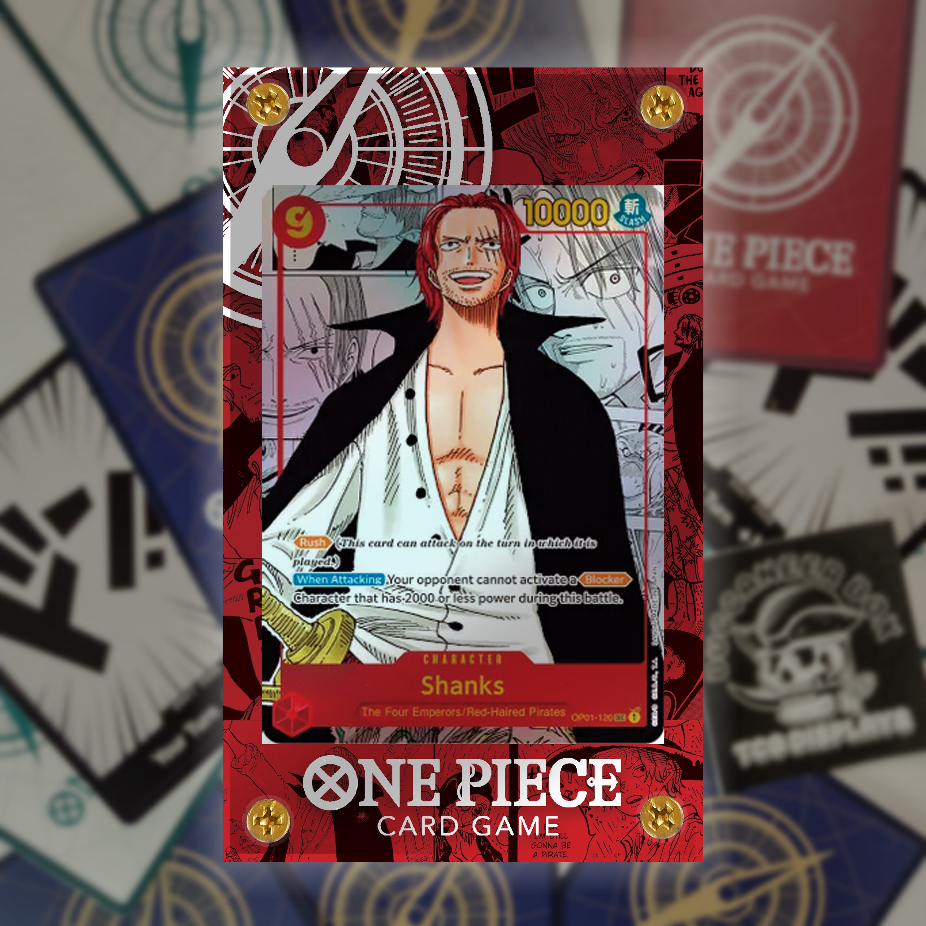 SHANKS MANGA Display| One Piece Trading Card | - Etsy
