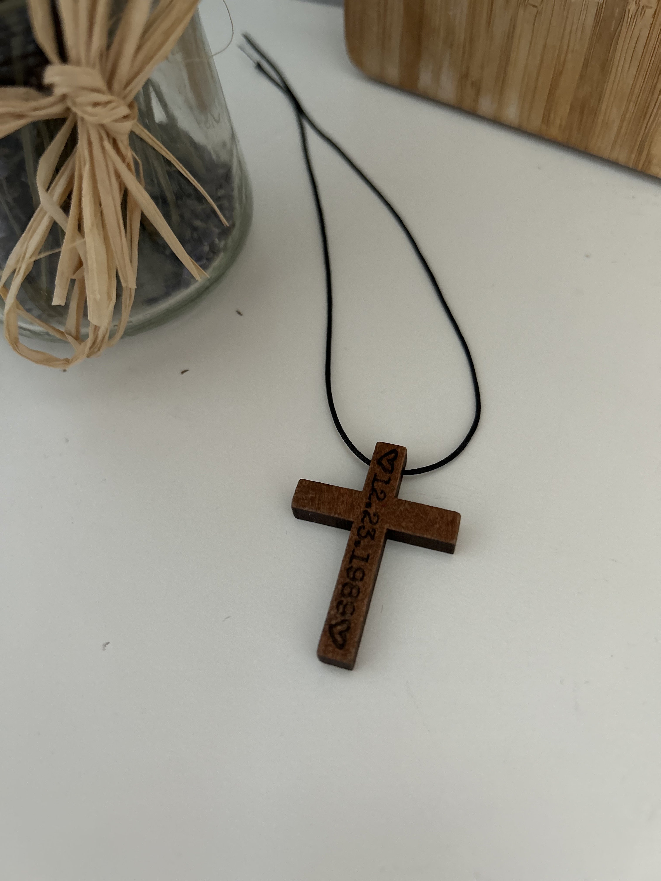 Personalized Wooden Cross With Birthday Date, Laser Engraved Cross ...