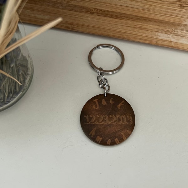 Wood Keychain - Etsy