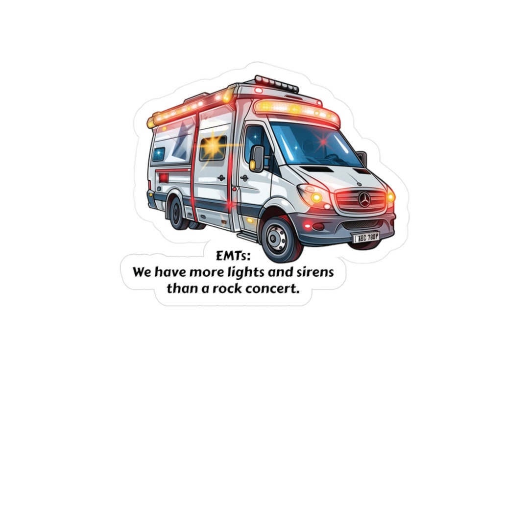 EMT Siren & Lights Sticker Decal - Etsy