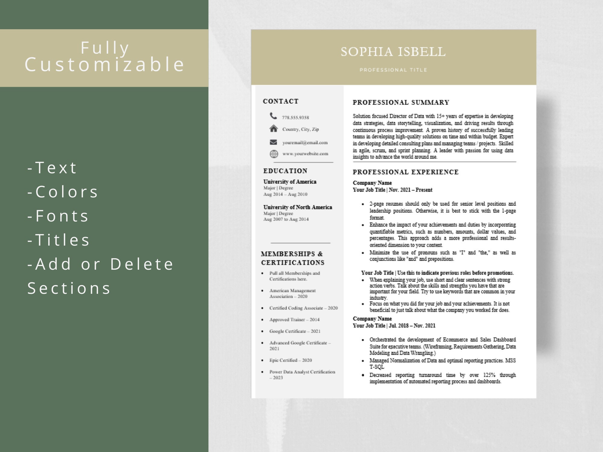 ATS Friendly Resume Template for Microsoft Word | Cover Letter and ...