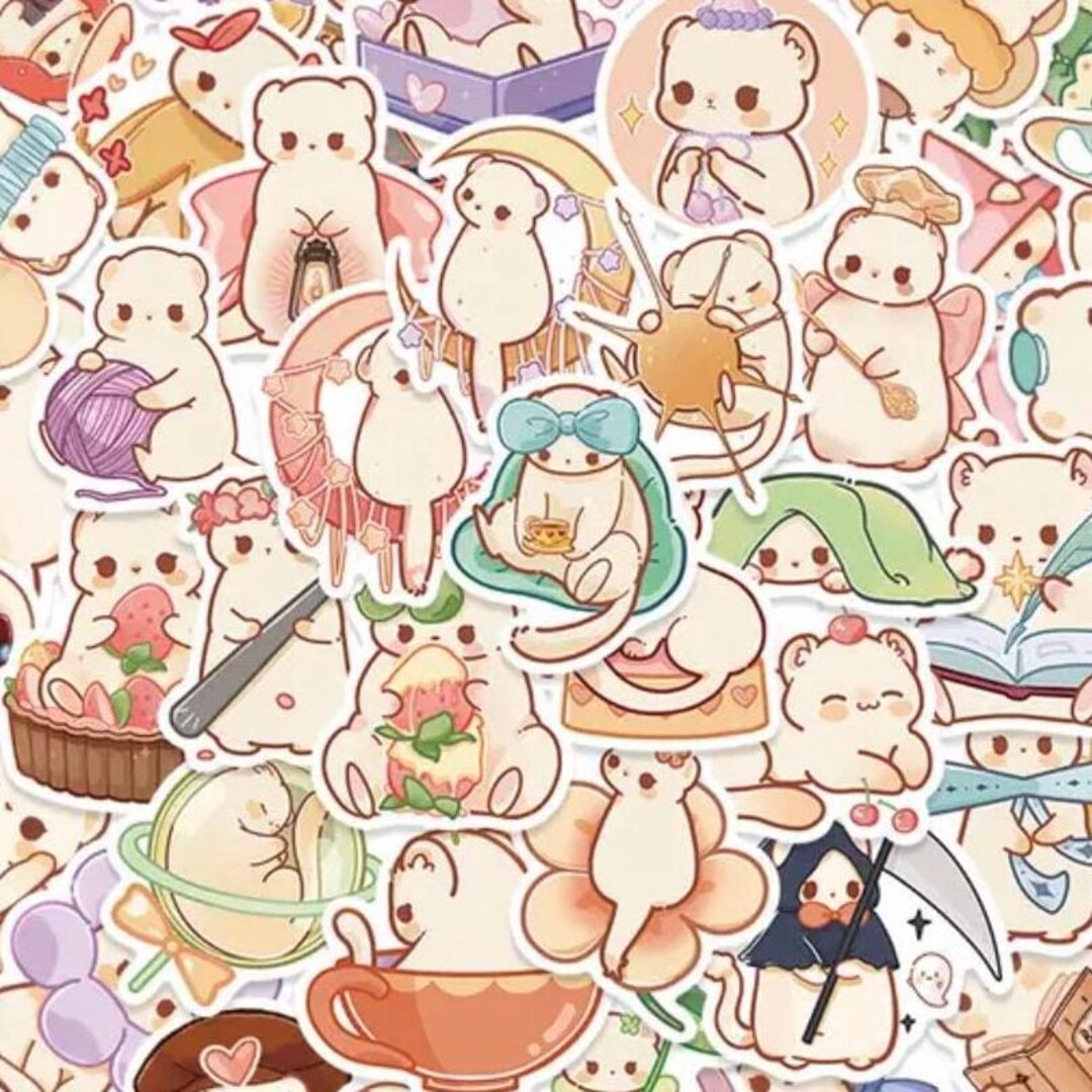 Cute Little Weasel Waterproof Stickers - Etsy