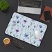 Desk Mat Blue and Purple Floral Desk Mat for Workspace Floral Mousepad ...