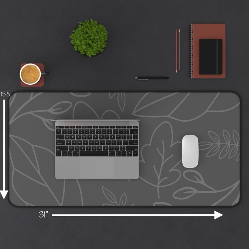 Grey Desk Mat - Etsy