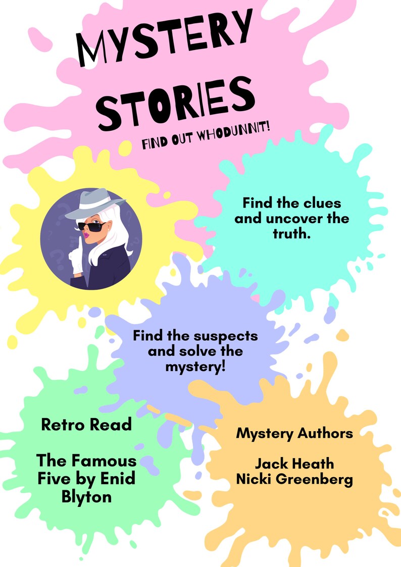 Fiction Genre Posters for School Library - Etsy