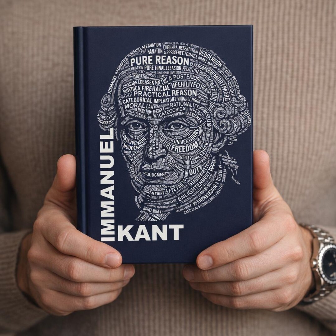 Immanuel Kant Philosophy Journal, Typographic Portrait Notebook for ...