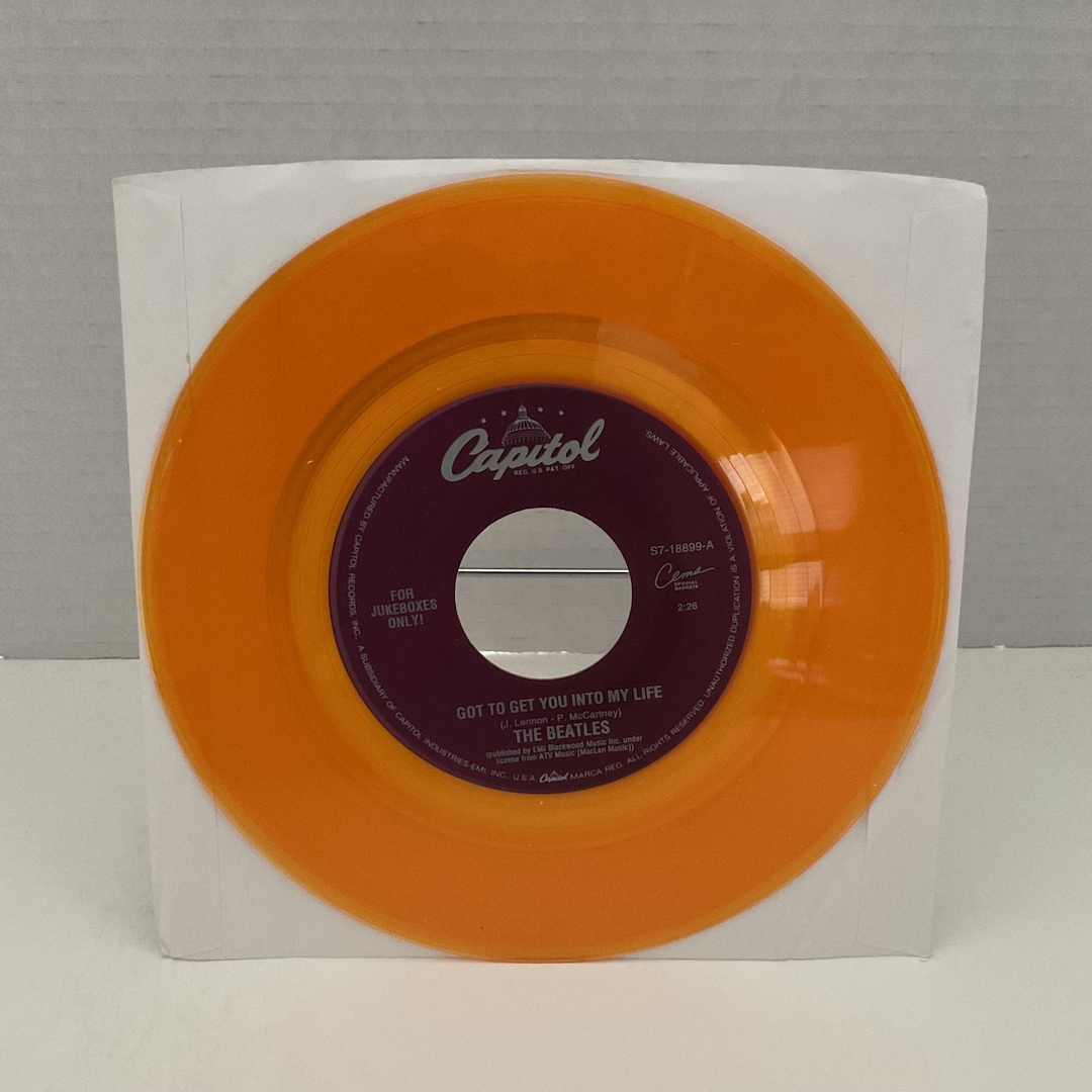 The BEATLES 7” ORANGE Vinyl Near MINT 1996 Got to Get You Into My Life ...