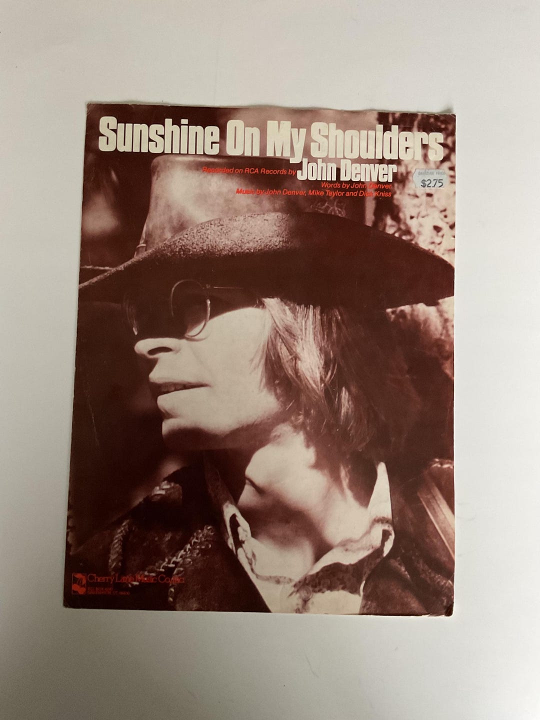 JOHN DENVER Sunshine on My Shoulders SHEET Music Songbook - Etsy