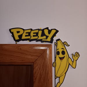 Peely Door Corner | 3D Printed Gamer Room Decor | Peely Fan Gift | Fun ...