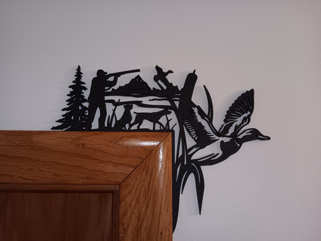 Duck Hunter Door Corner | 3D Printed Hunting Decor | Hunter Silhouette ...