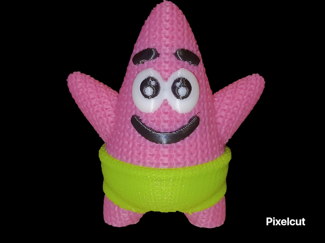 Crochet Knitted 3d Printed Patrick Star Character/keychain. - Etsy