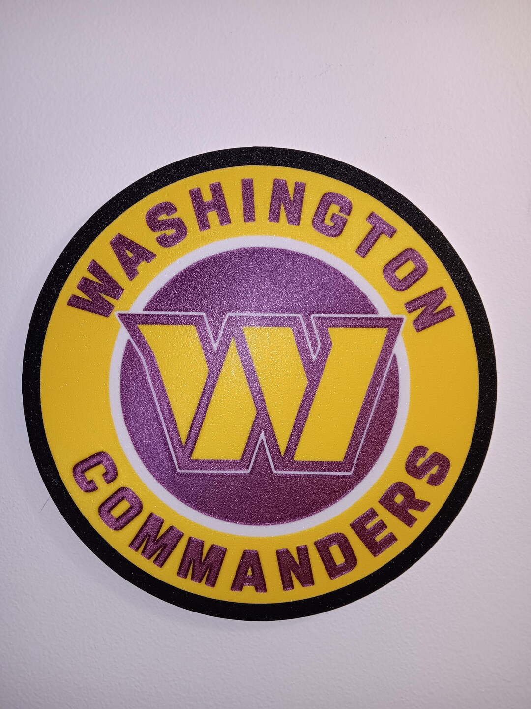 Washington Commanders 3D Printed Wall Sign – 9.5” Round Team Decor With ...
