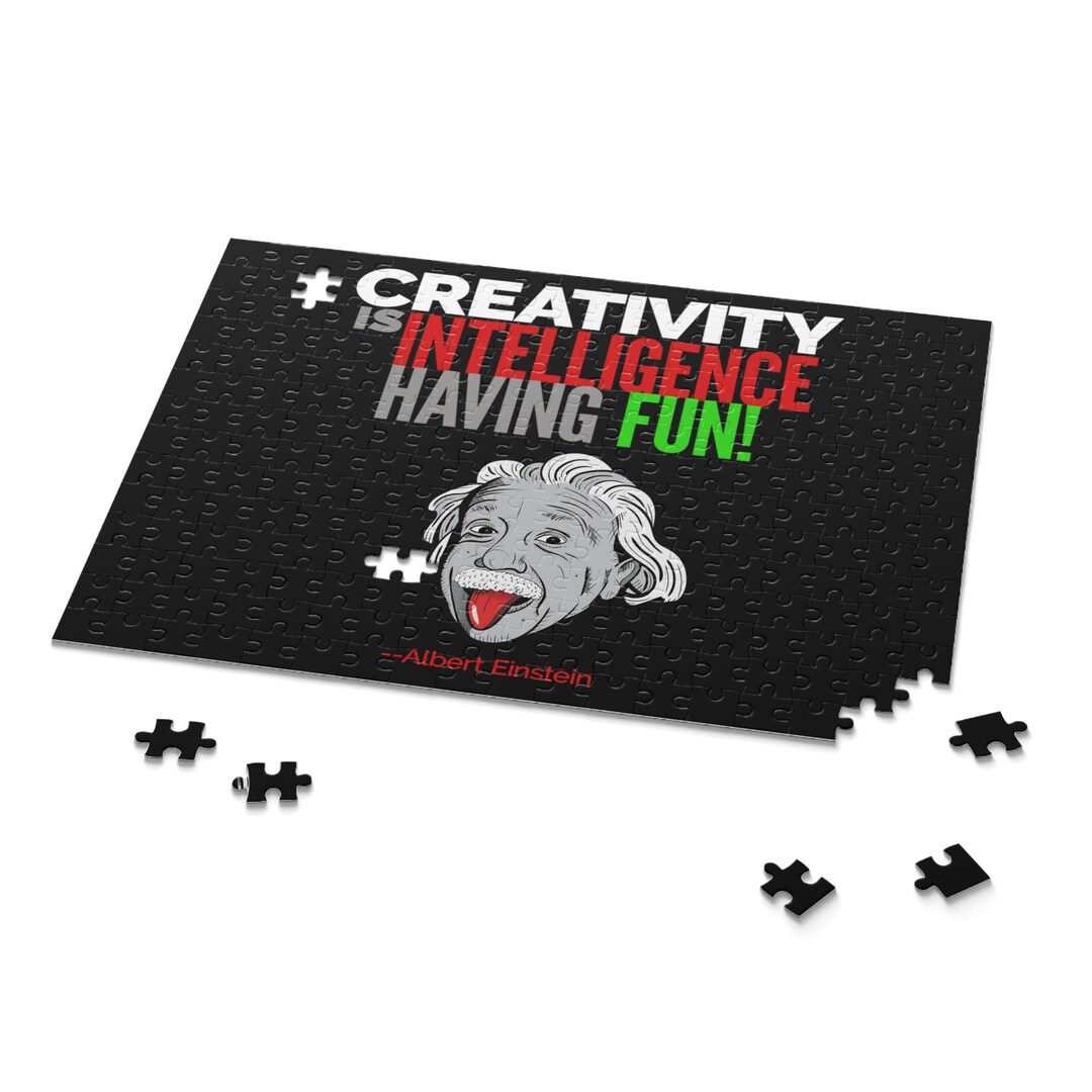 ALBERT EINSTEIN Black Out Puzzle, 252 Piece Puzzle, Science Teacher ...