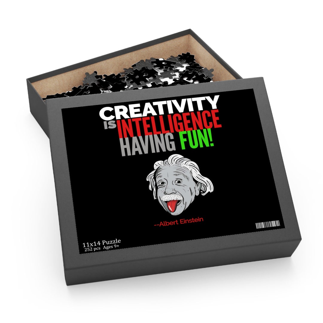 Albert Einstein creativity is Intelligence Having Fun. Puzzle 252-piece ...
