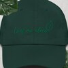 Plant Powered Embroidered Denim Dad Hat Vegan Baseball Cap Powered by ...