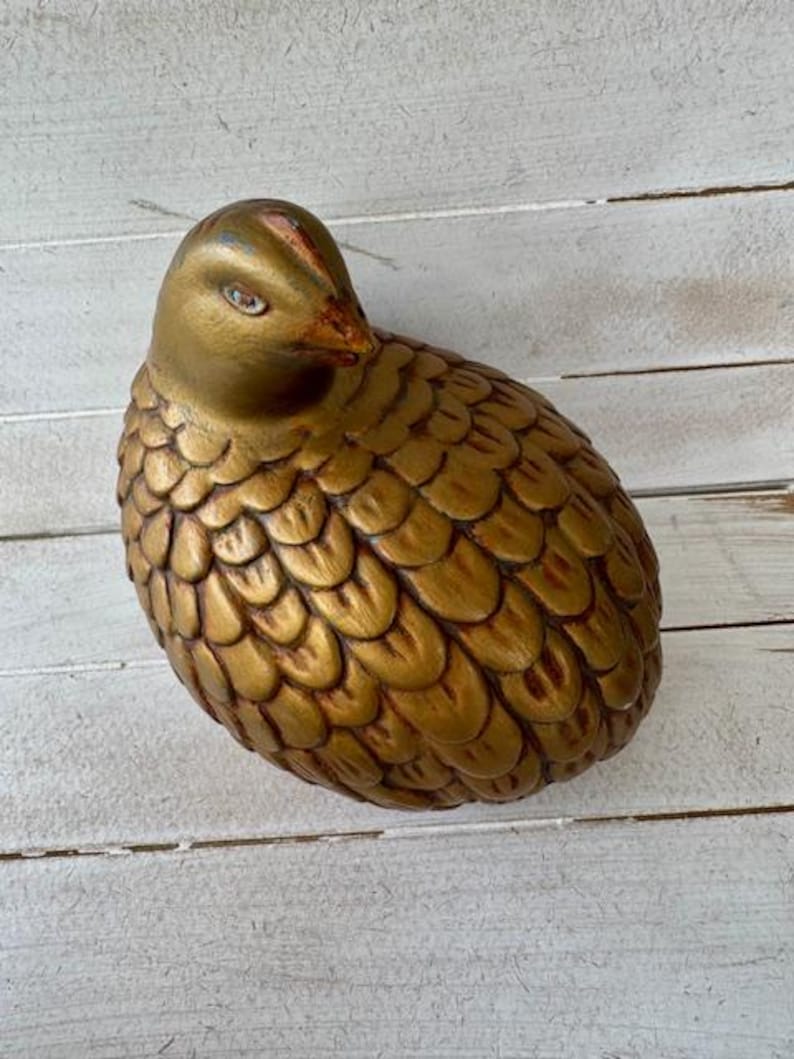 Vintage Hand Painted Family of Quail Figurines by Arnel’s Ceramic 1970s ...