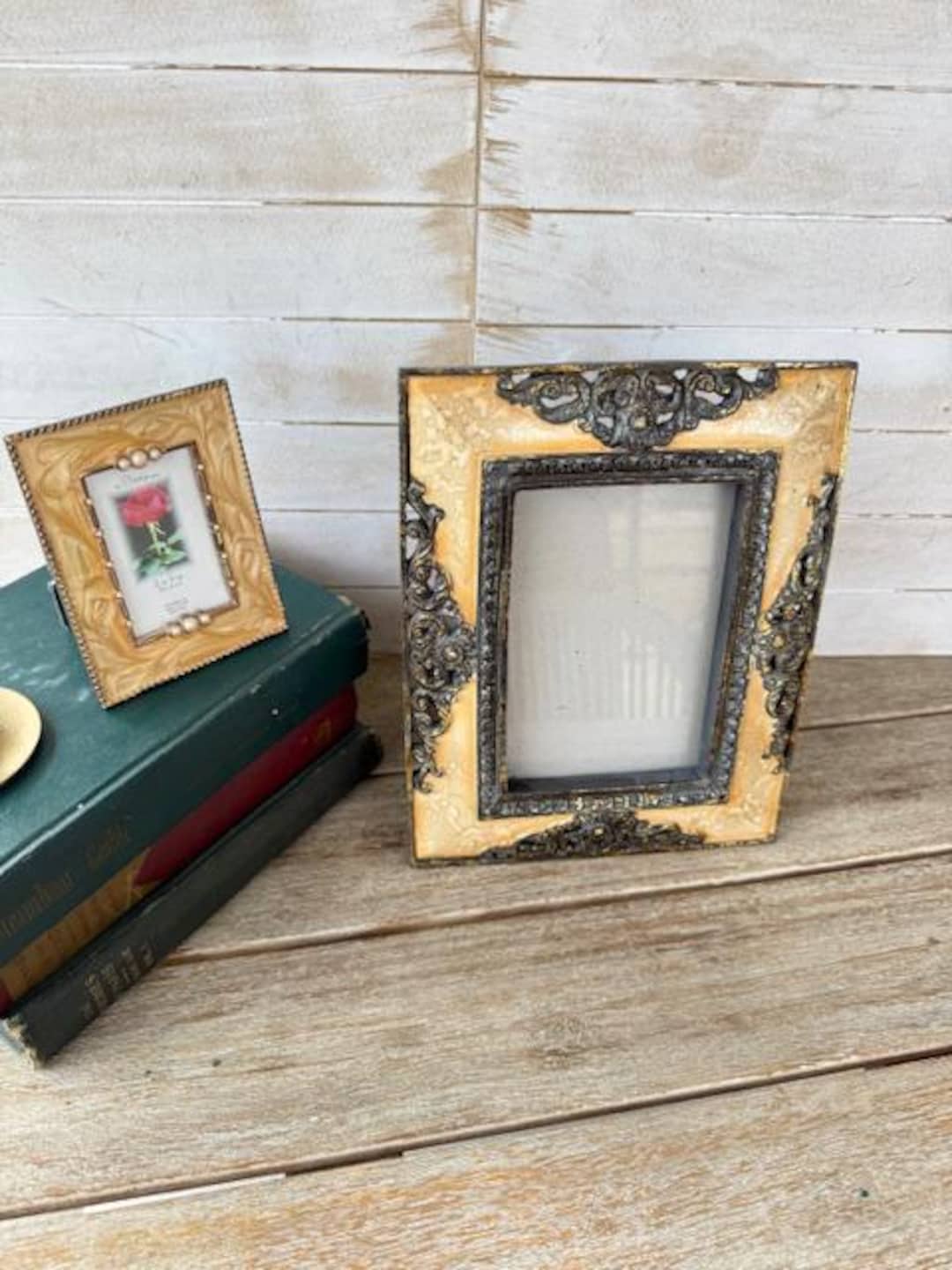 Vintage Gold Accent Photo Frames, Set of 2 - Etsy