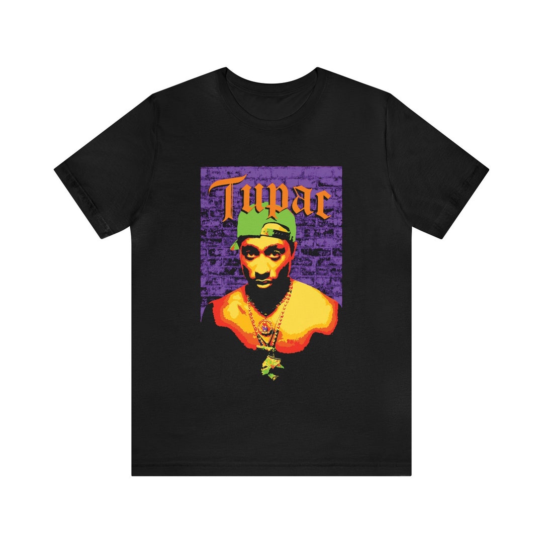 2pac Graphic T-shirt Colorful Hip Hop Legend Short Sleeve Tee - Etsy