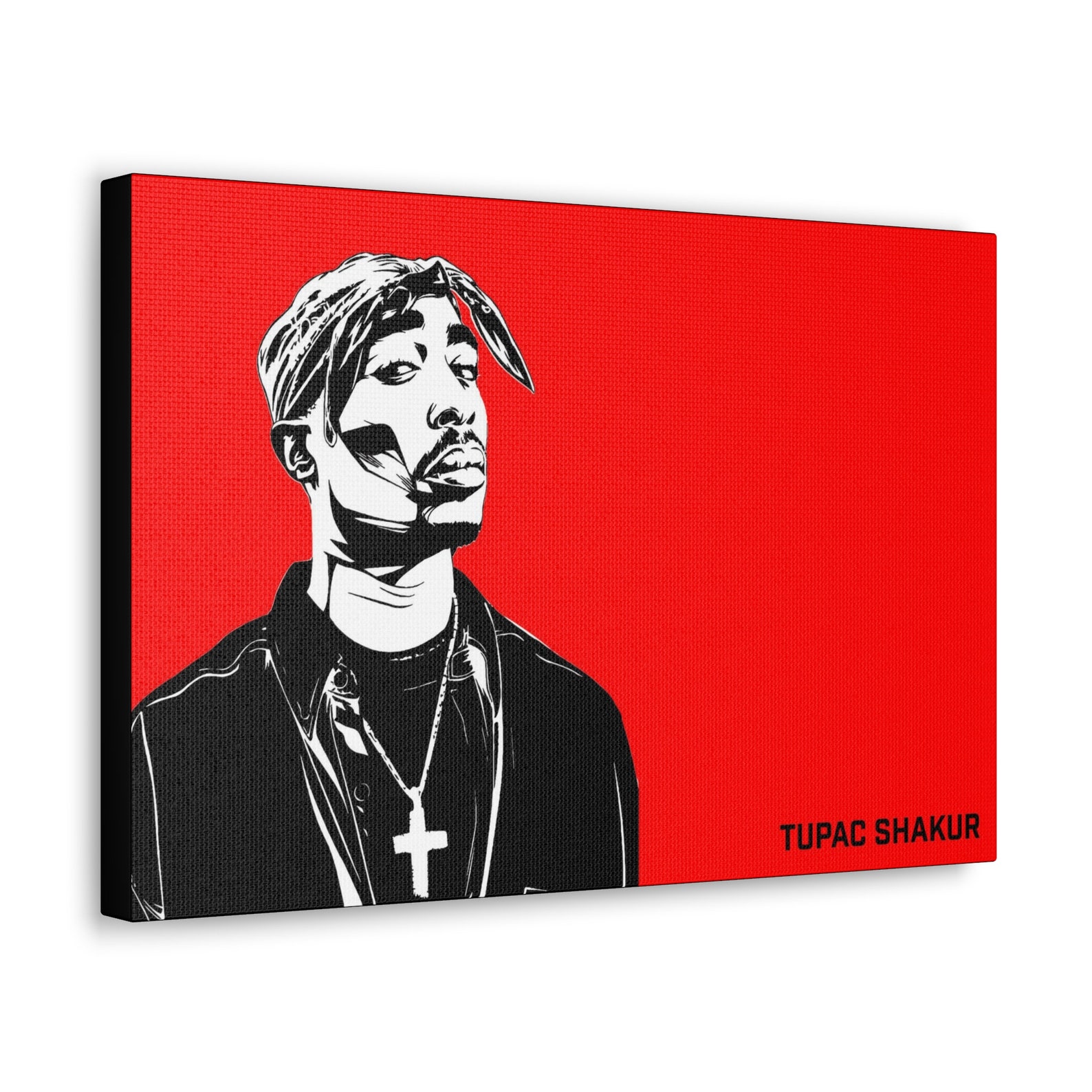 Tupac Shakur 2pac Red Canvas - Etsy