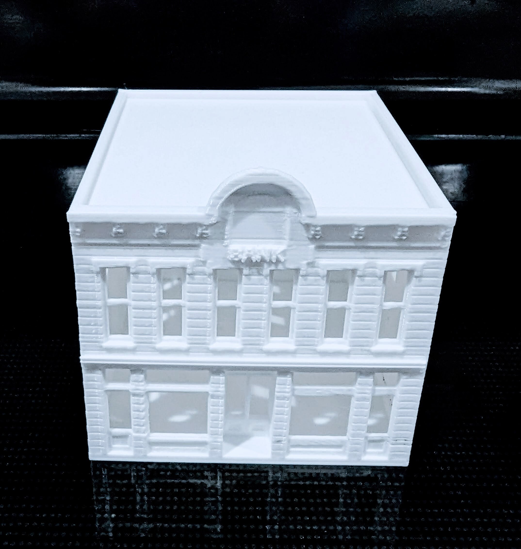 HO, N, or Z Scale Old Town Bank Building Scenery White & Paintable ...