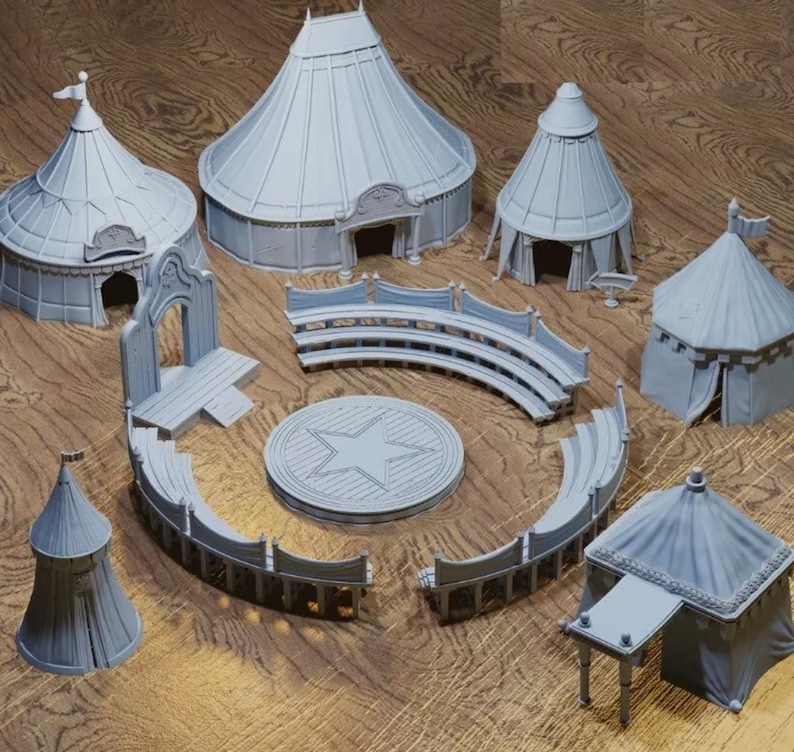 Carnival Tents Circus Fair Festival Arena Stadium HO N or 28mm Gaming ...
