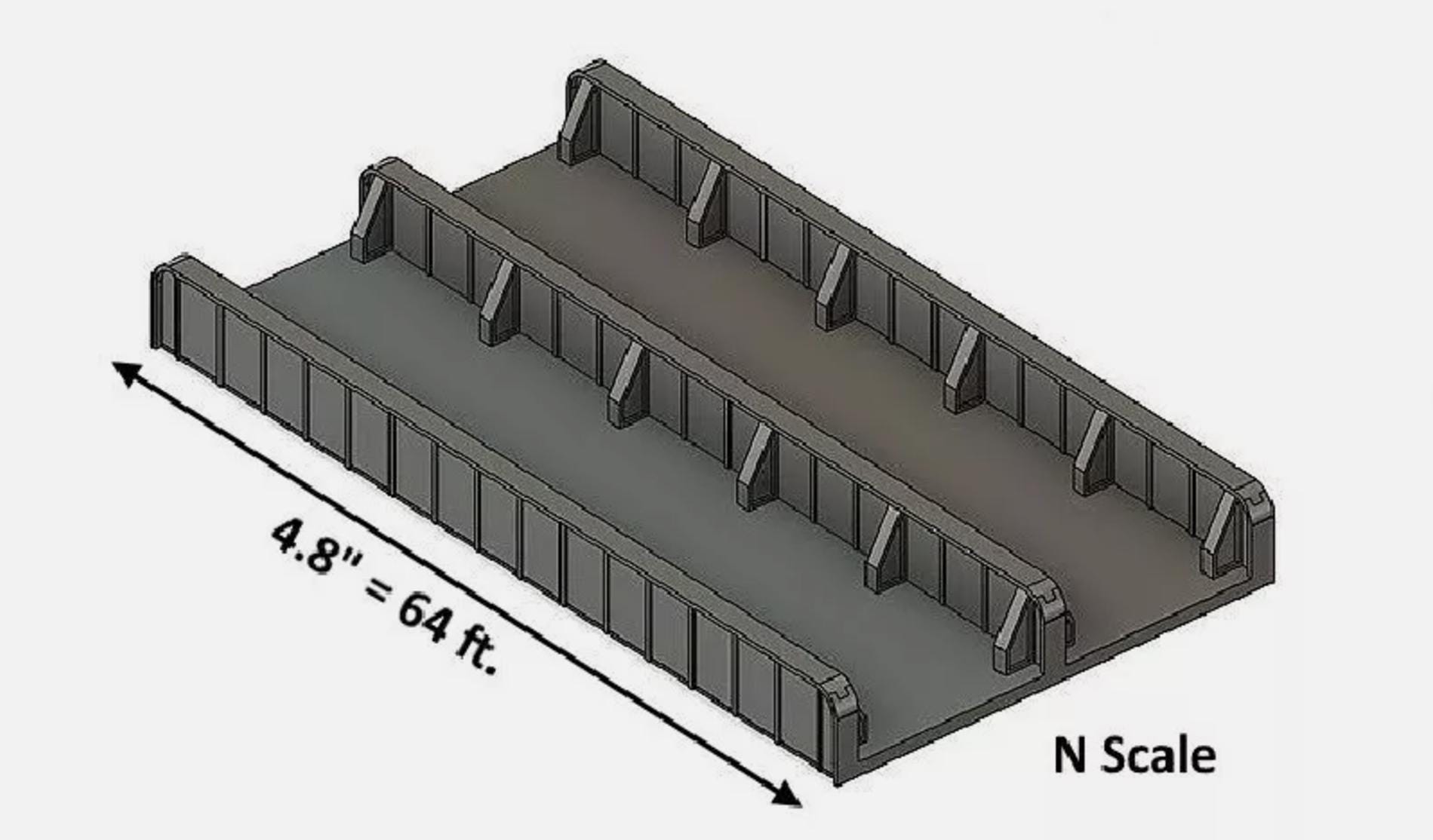 Girder Railroad Bridge Model Train Kit: HO N Z Scale, Single/dual Track ...