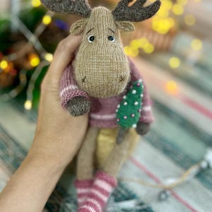 Christmas Moose. Knitting Pattern. Knitting Deer. - Etsy