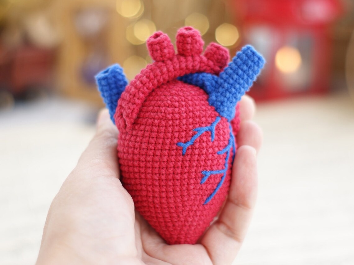 Crochet Pattern Anatomical Heart, Amigurumi Human Heart - Etsy