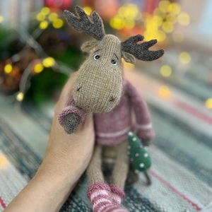 Christmas Moose. Knitting Pattern. Knitting Deer. - Etsy