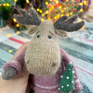 Christmas Moose. Knitting Pattern. Knitting Deer. - Etsy