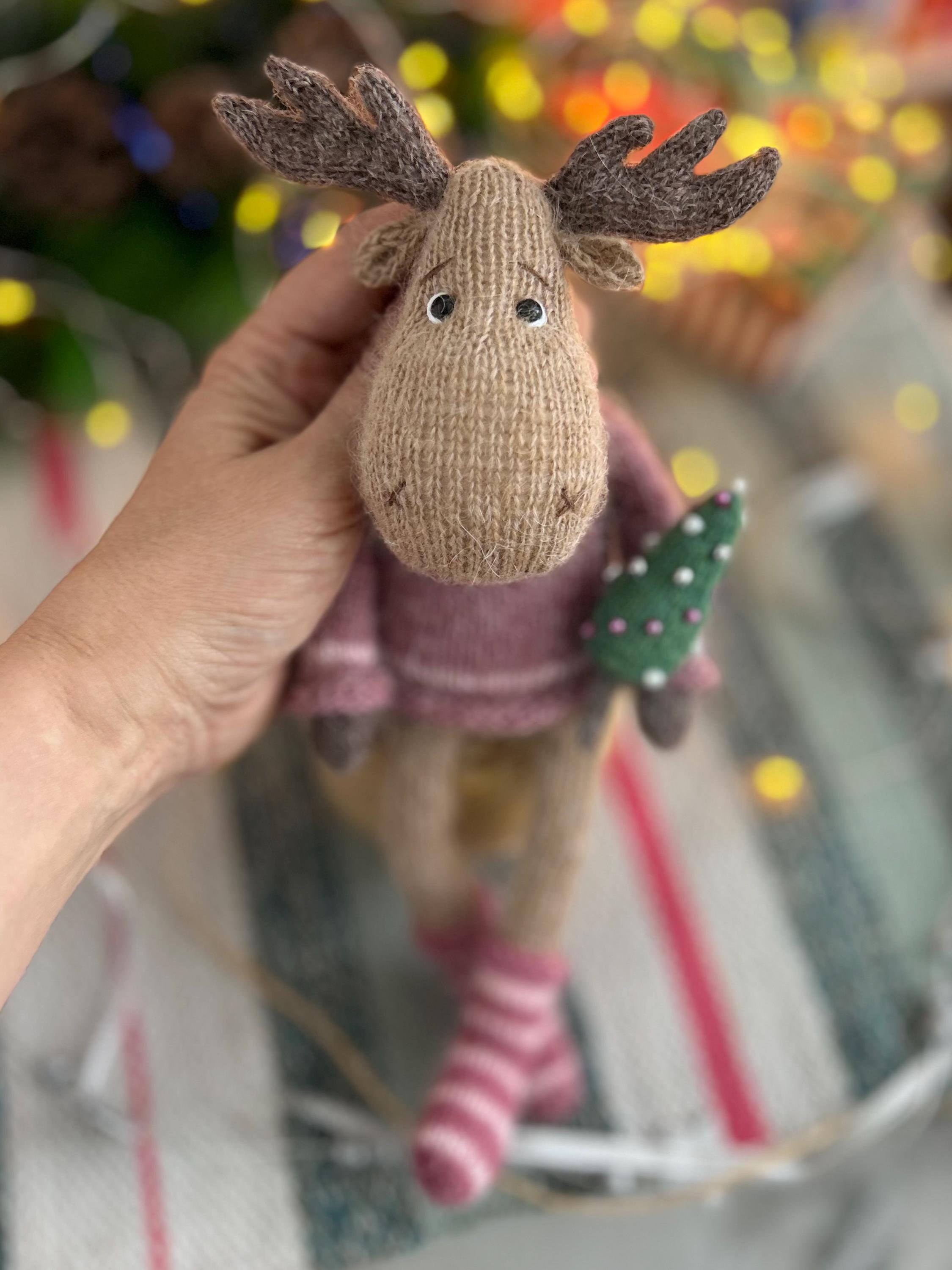 Christmas Moose. Knitting Pattern. Knitting Deer. - Etsy