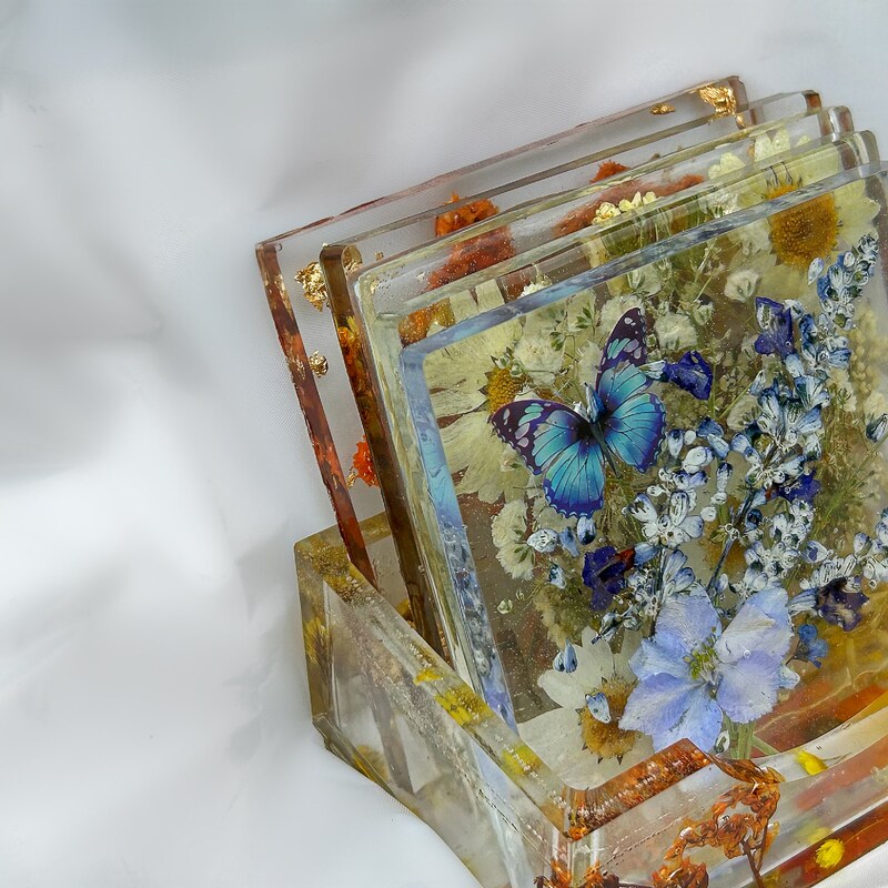 Resin Coasters Set - Etsy