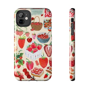 Strawberry Collage Phone Case - Etsy