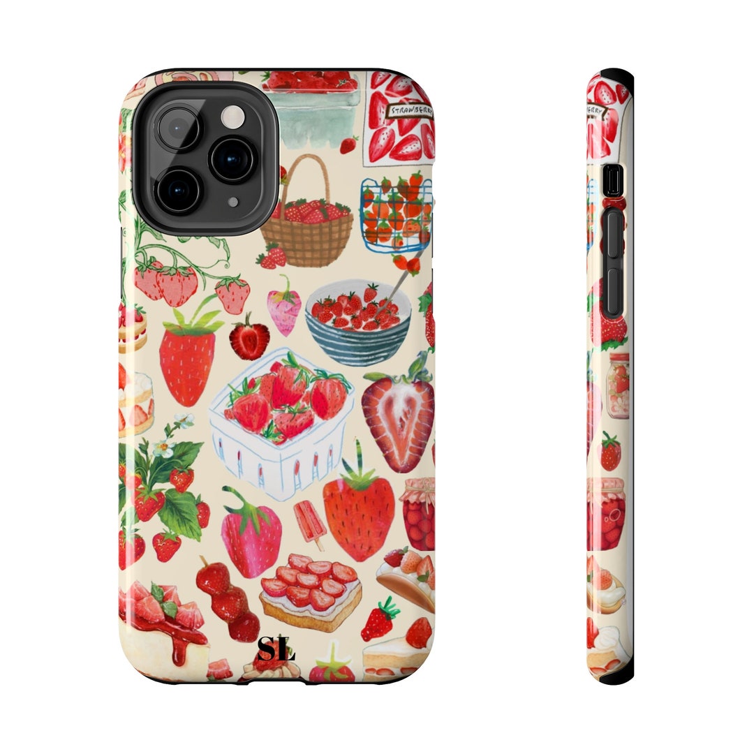 Strawberry Collage Phone Case - Etsy