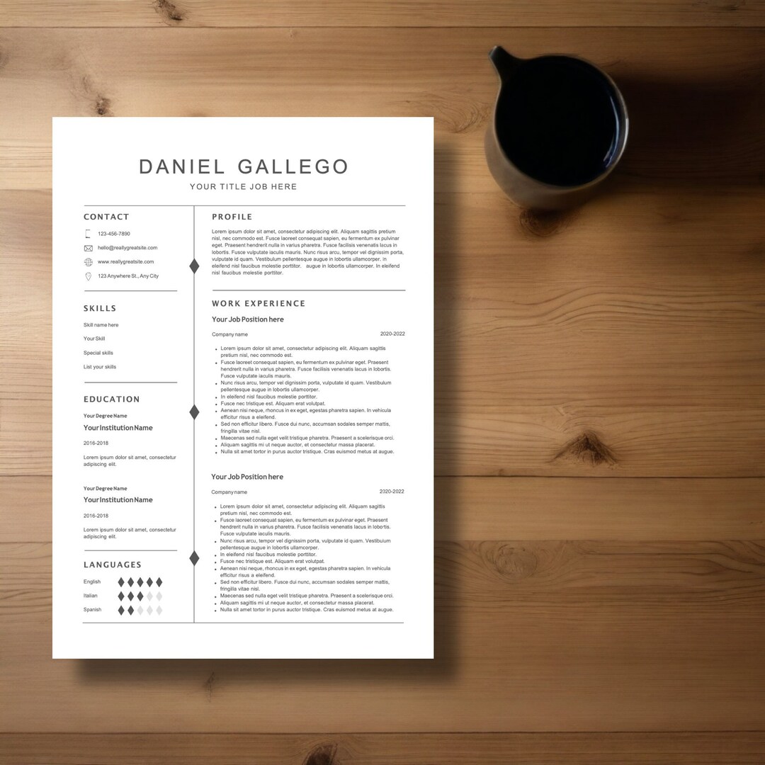 Simpleresume: Elevate Your Profile With Expert Cvs. CV Template 1 or 2 ...