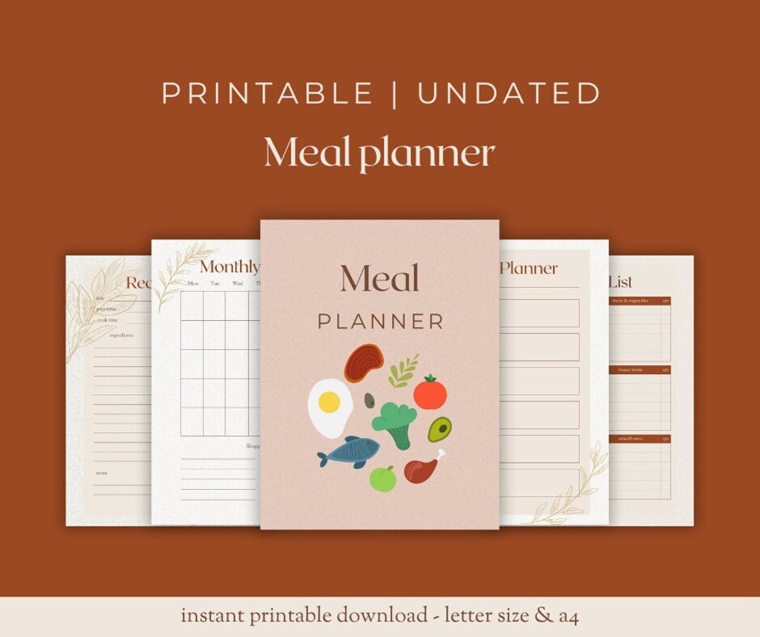 Printable Family Meal Planner - Etsy