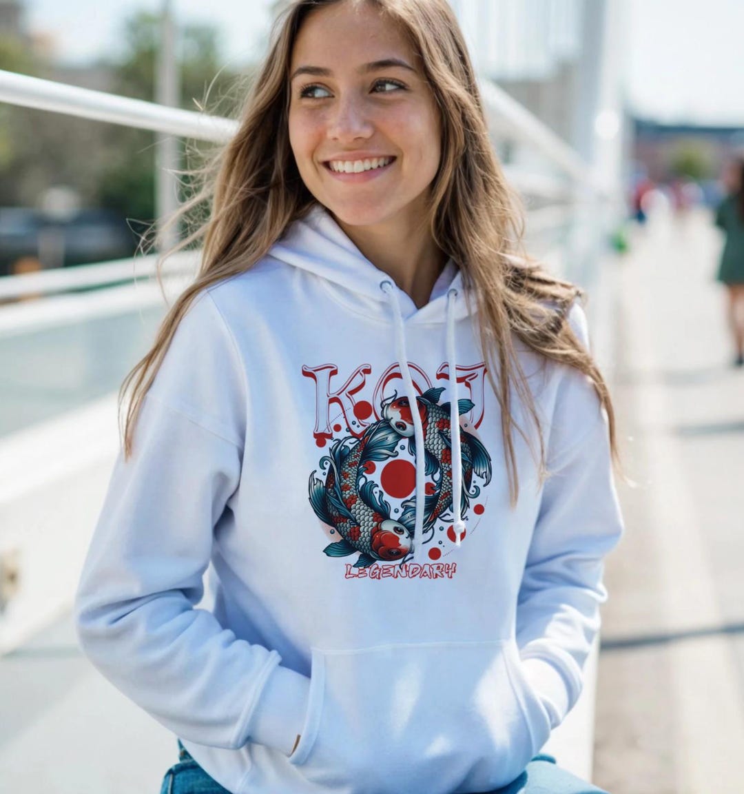 Koi Fish Hoodie – Yin Yang Japanese Aesthetic Hoodie, Zen Balance ...
