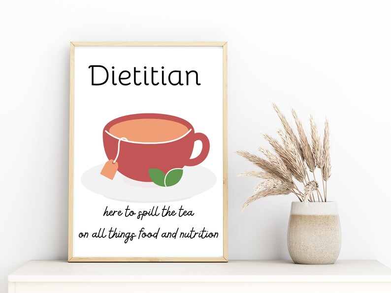 Dietitian Printable Decor Print, Trendy Dietitian Decor, Dietitian Wall ...