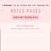 Printable Notes Pages, Writing Paper, Blank Notes, Study Note Template ...