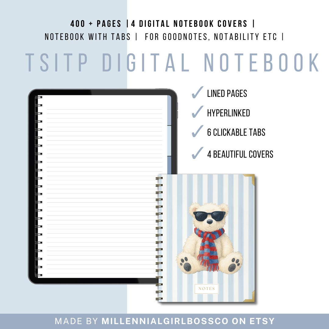 Digital Notebook the Summer I Turned Pretty, Student Notebook for iPad ...