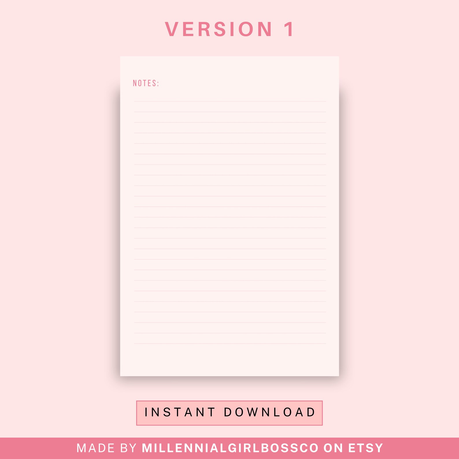 Printable Notes Pages, Writing Paper, Blank Notes, Study Note Template ...