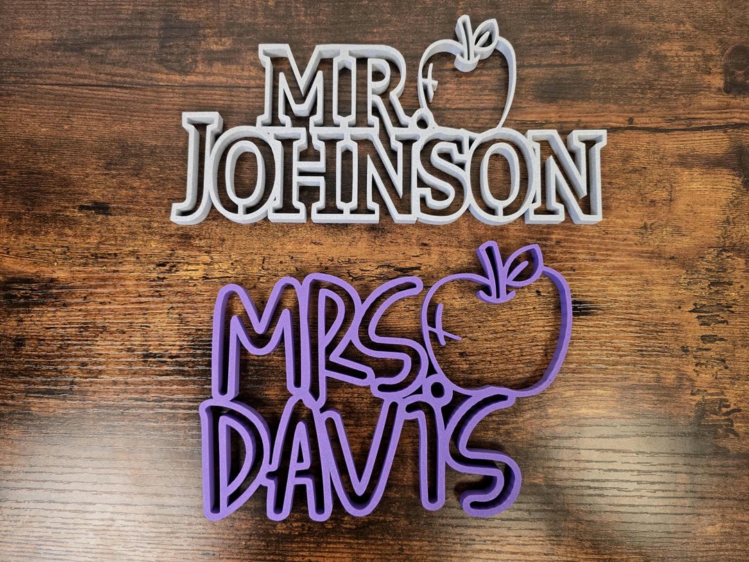 Personalized Teacher Name Sign | Custom Desk or Door Plaque | Teacher ...