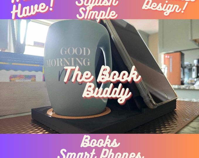 Book Nook Coffee Station: Kindle, Tablet, Phone Stand - Etsy