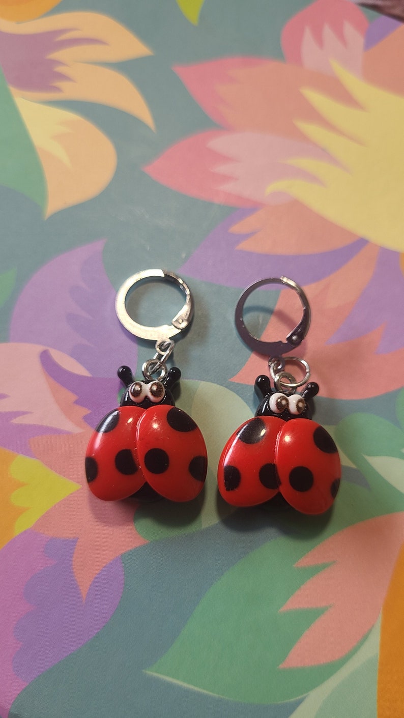 Lady Bug Stitch Markers - Etsy
