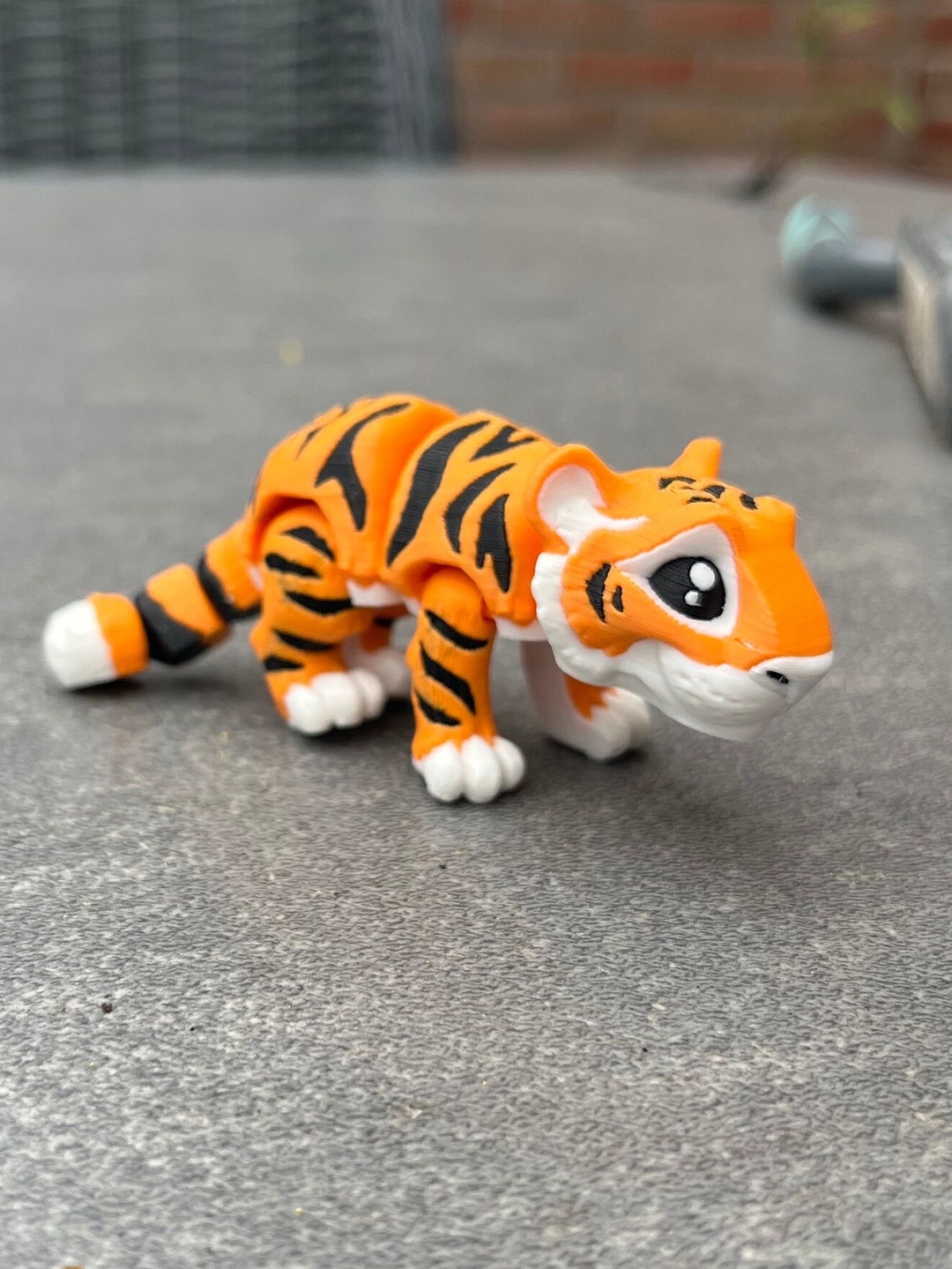 3D Printed Articulated Baby Tiger Toy for Sensory Play - Etsy