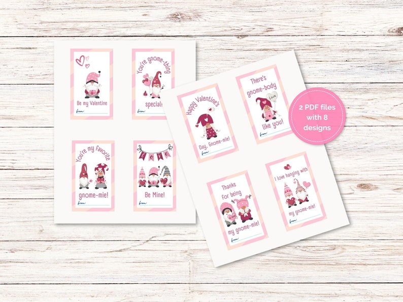 Printable Valentine Cards for Kids Instant Download Valentine's Day ...